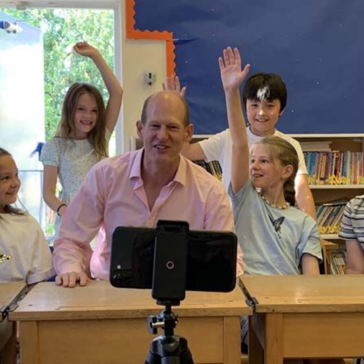 Rupert House School - Big Cheer for End of School Bubbles Live on Heart FM